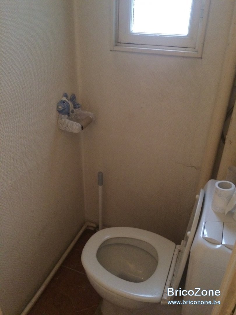 Toilettes avec évacuation au sol