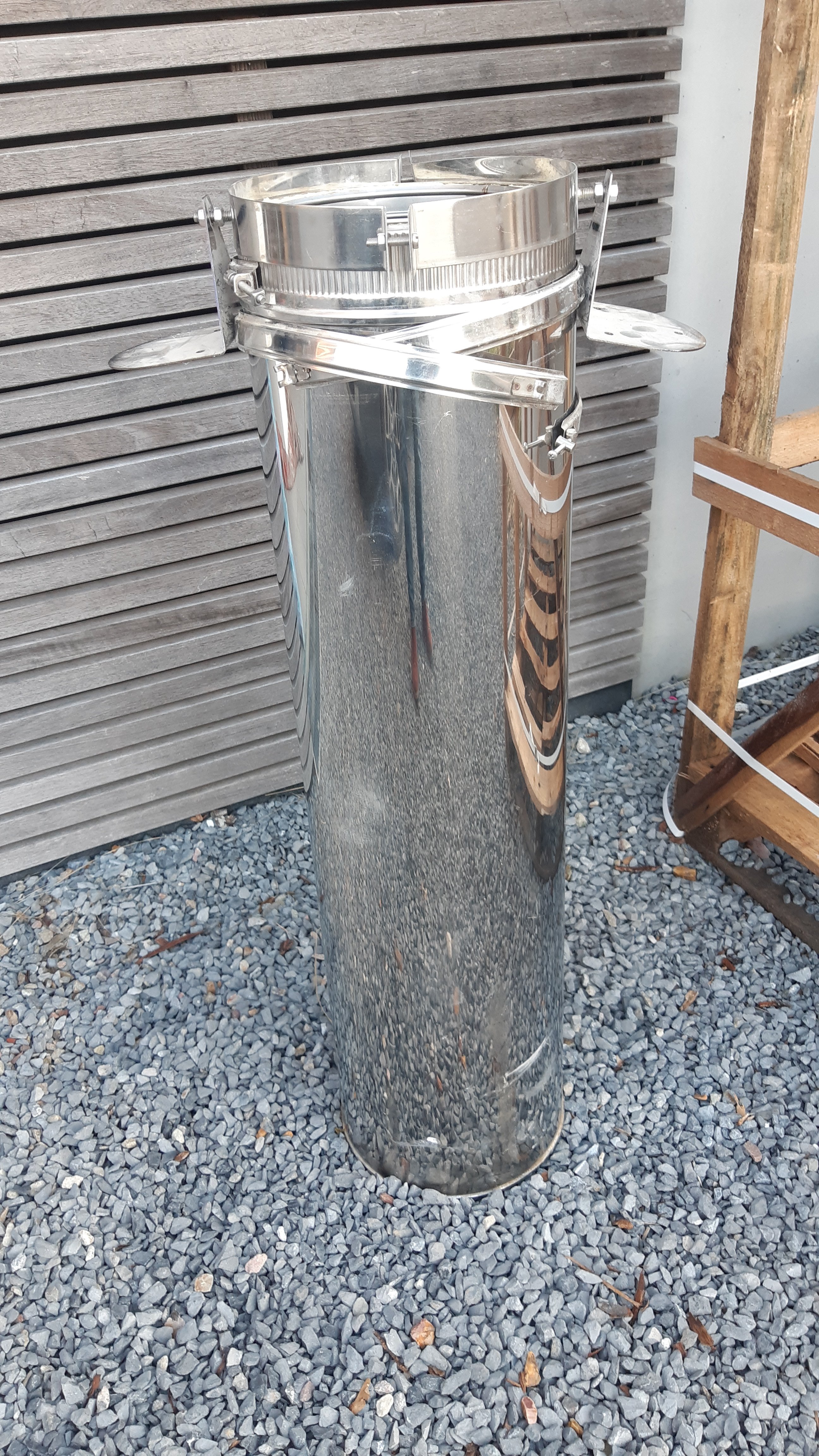 Conduit de cheminée en inox double paroi neuf