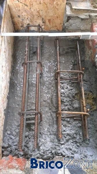 Dimension dalle/semelle en béton pour pilier métalique.