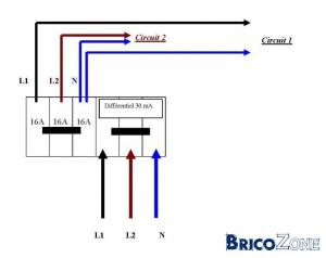 Schema Branchement Disjoncteur Differentiel Triphase